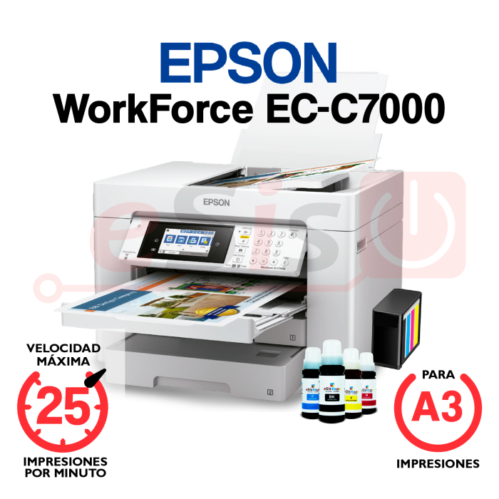 Impresora EPSON WorkForce EC-C7000 + Sistema Continuo – ESIS