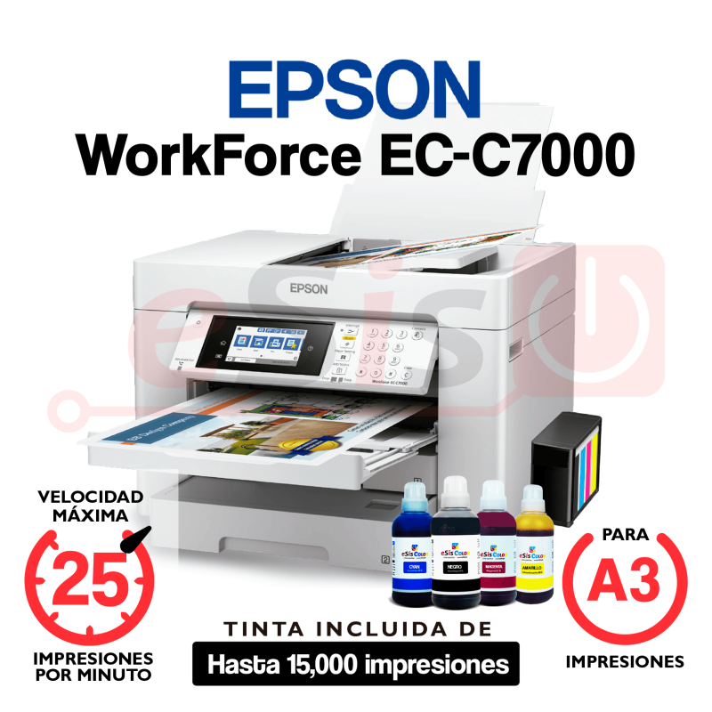 Impresora Epson WorkForce Pro C5810 + Sistema Continuo (Tinta DYE) – ESIS