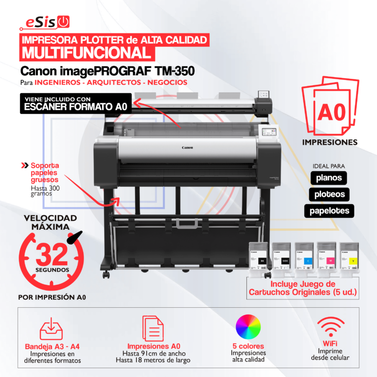 Plotter Canon imagePROGRAF TM-350 Multifuncional (A0) – ESIS